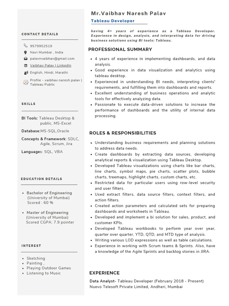 IT Resume Model | PDF | Business | Computing