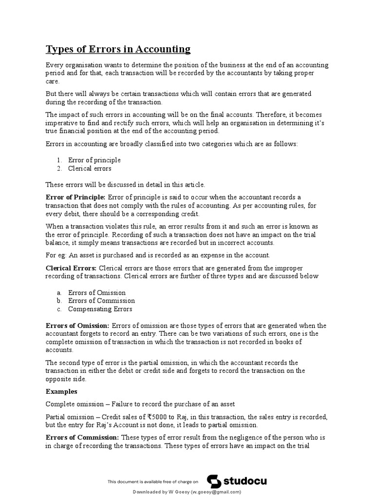 An In-Depth Examination of Error Types in Accounting: Understanding ... An In-Depth Examination of Error Types in Accounting: Understanding ...
