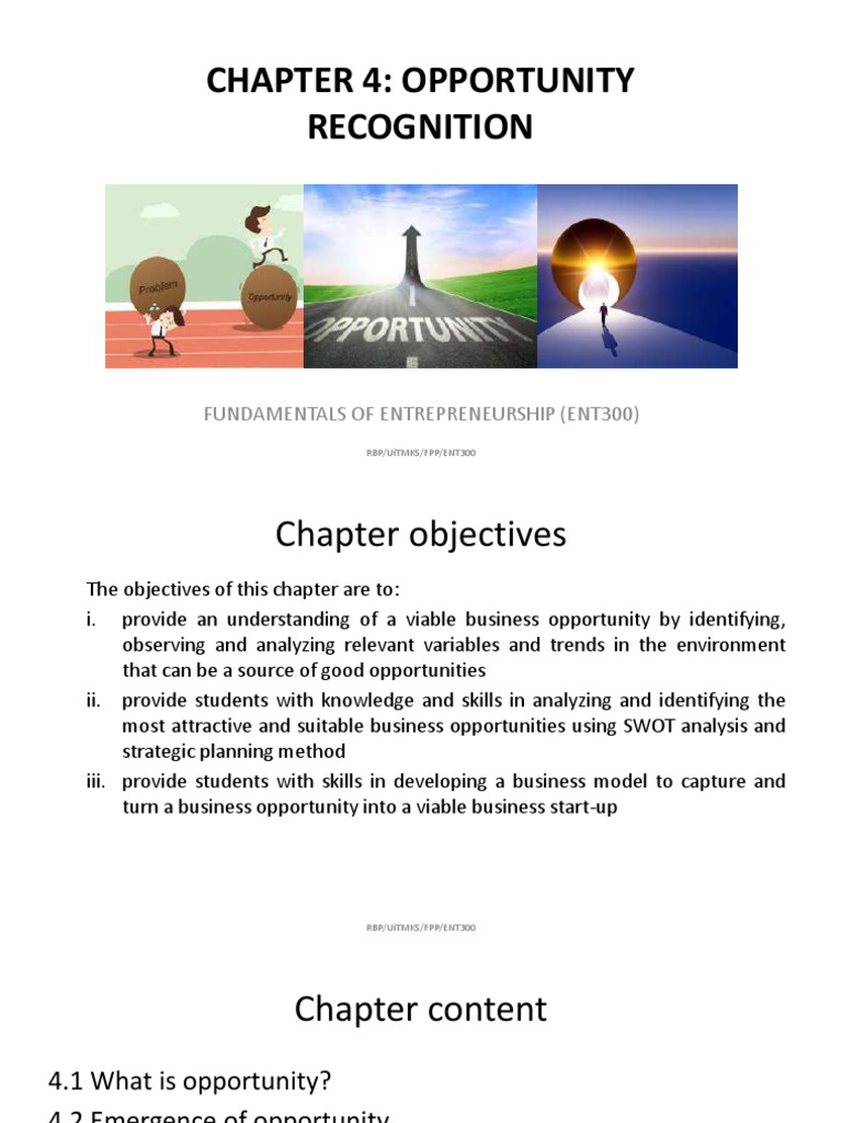 Chapter 4: Opportunity Recognition: Fundamentals of Entrepreneurship ...