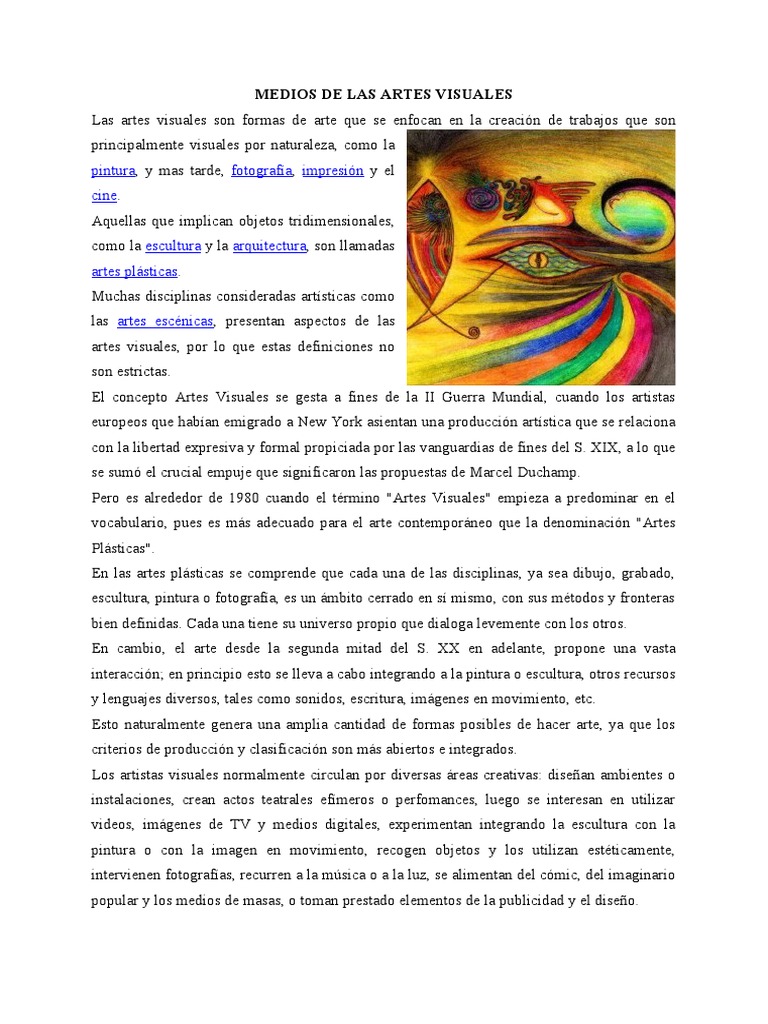 Artes Visuales | PDF | Arte de performance | Pintada