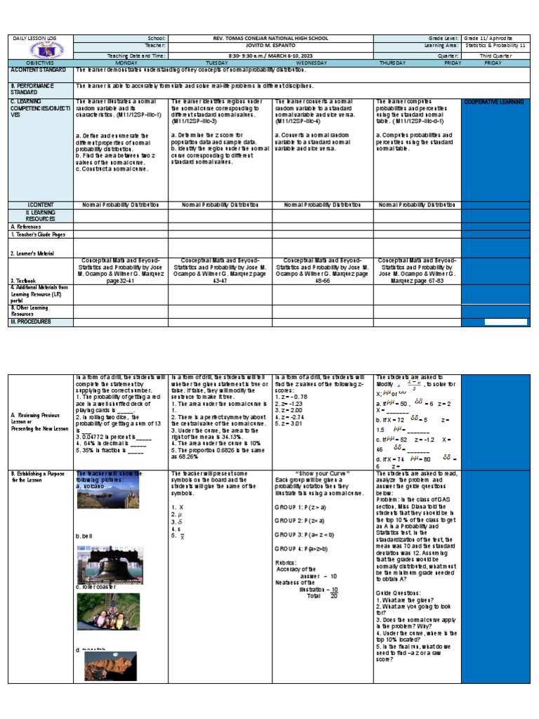 Statistics DLL - W6 | PDF | Normal Distribution | Standard Score