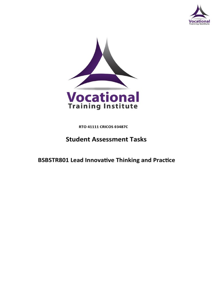 BSBSTR801 Student Assessment Tasks | Download Free PDF | Innovation ...