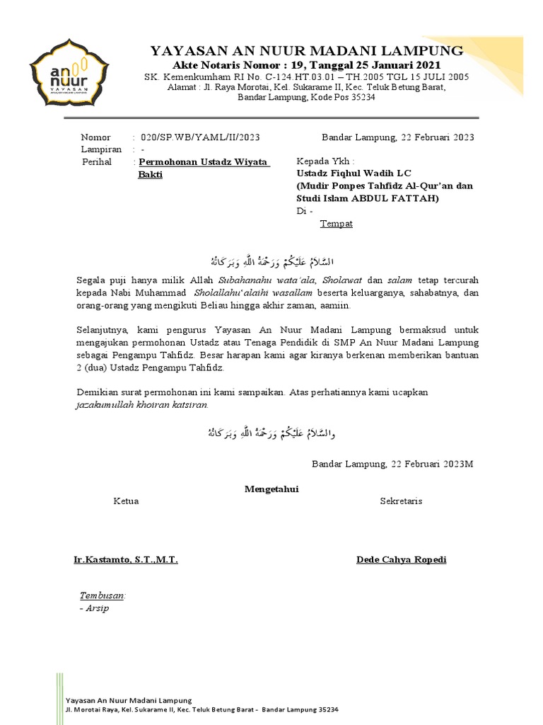 Surat Undangan | PDF