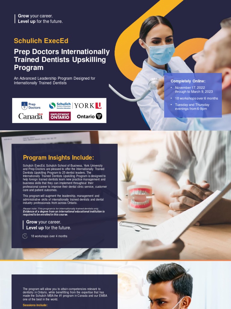 Prep Doctors Internationally Trained Dentists Upskilling Program | PDF ...