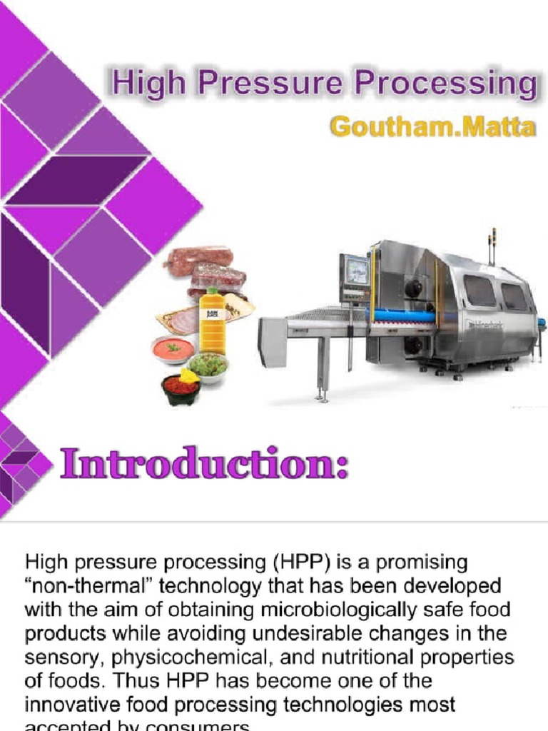 High Pressure Processing of Food | PDF