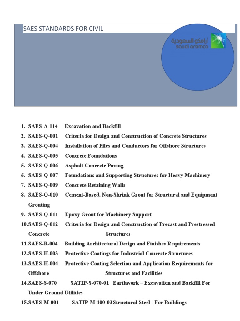 1-nSAES Lists For Civil | PDF