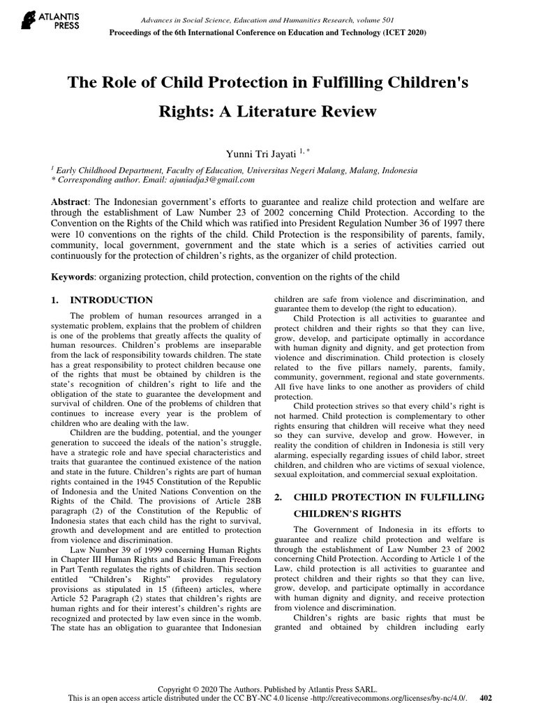 The Role of Child Protection in Fulfilling Childre | PDF | Children's ...