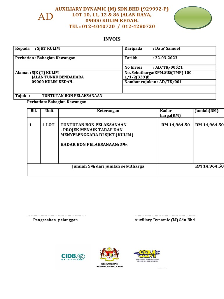 Auxiliary Dynamic (M) SDN - BHD (929992-P) LOT 10, 11, 12 & 86 JALAN ...