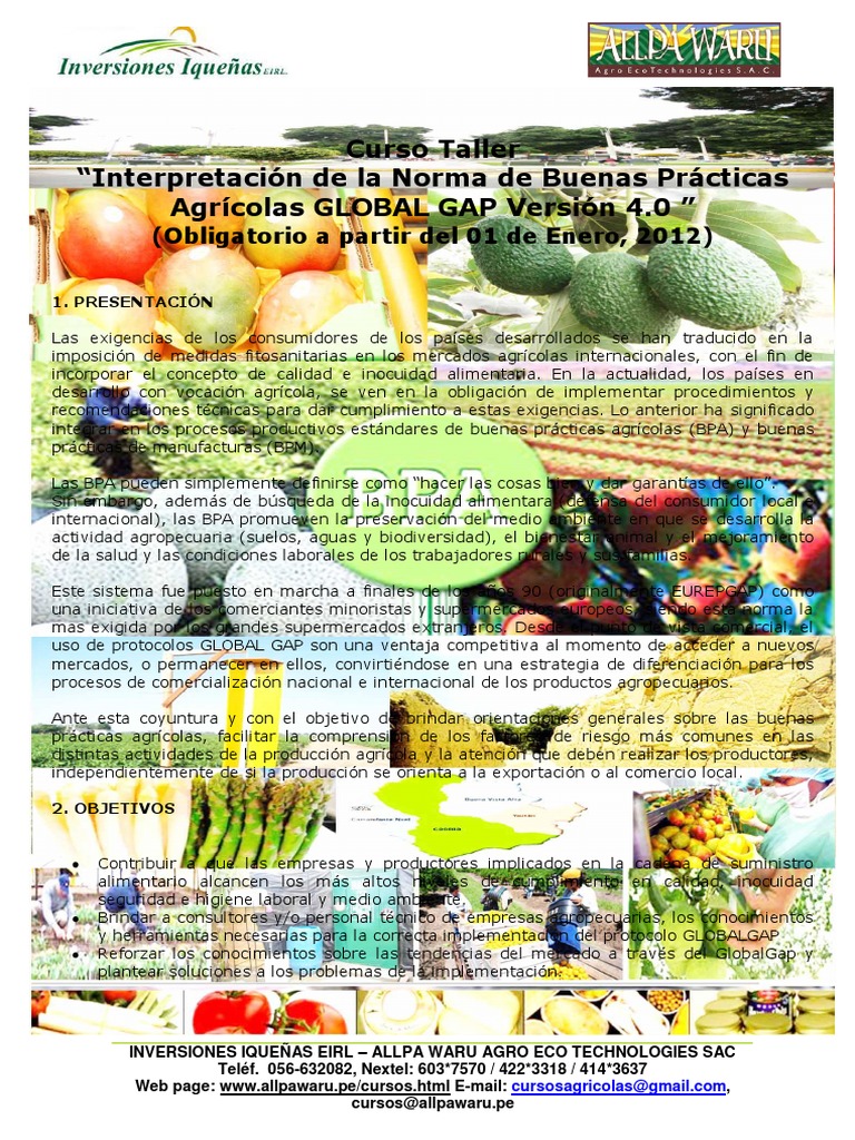 Understanding GLOBALGAP Version 4.0 Agricultural Standards | PDF | Agricultura | Protección al ...