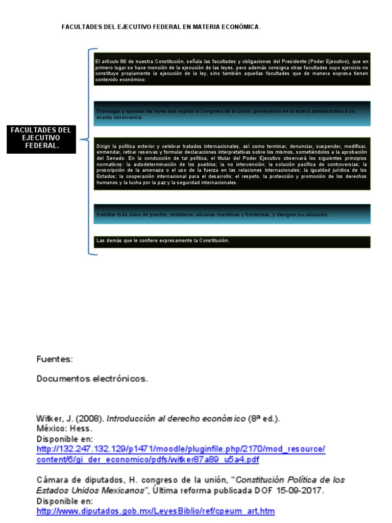 Facultades Del Poder Ejecutivo en Materia Económica | PDF