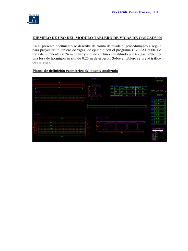 Civilcad3000 Guia De Uso Modulo Tablero De Vigas Pdf Viga