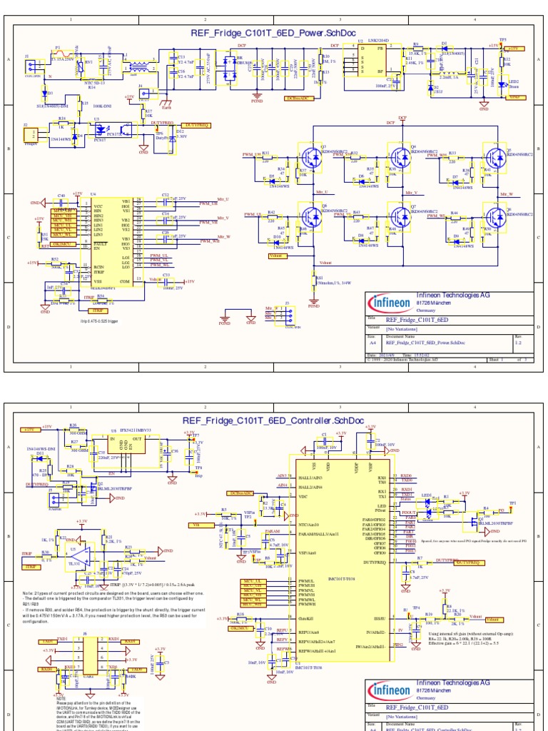 Infineon-Schematics REF Fridge C101T 6ED-PCBDesignData-v01 00-EN | PDF