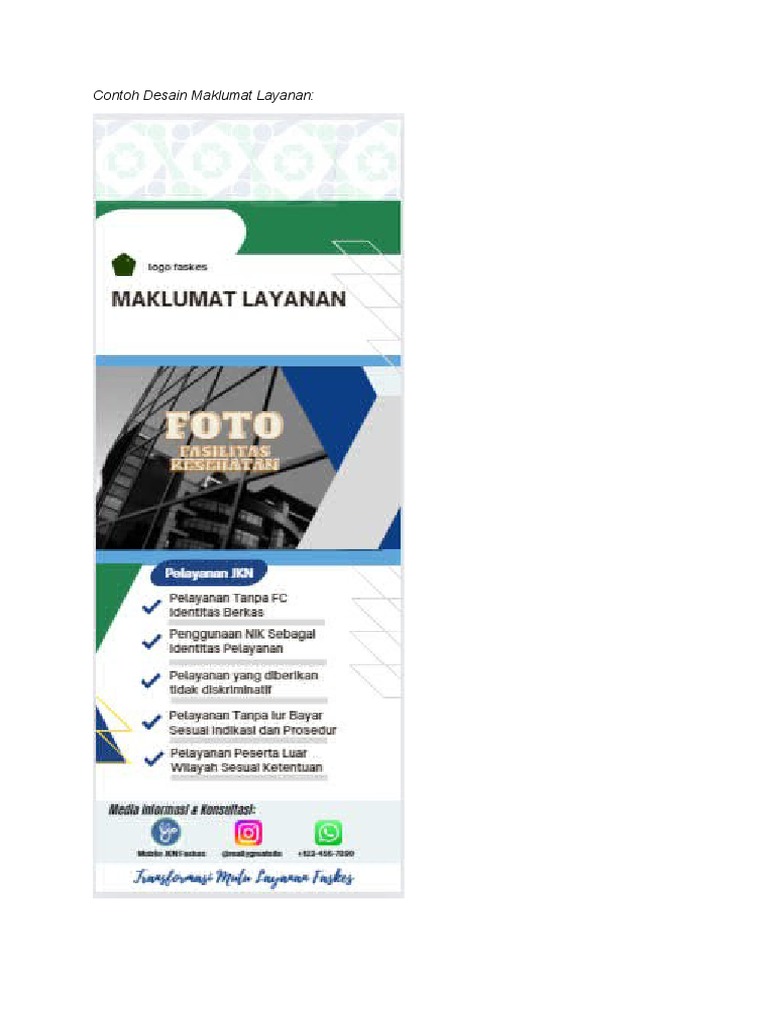 Contoh Desain Maklumat Layanan | PDF