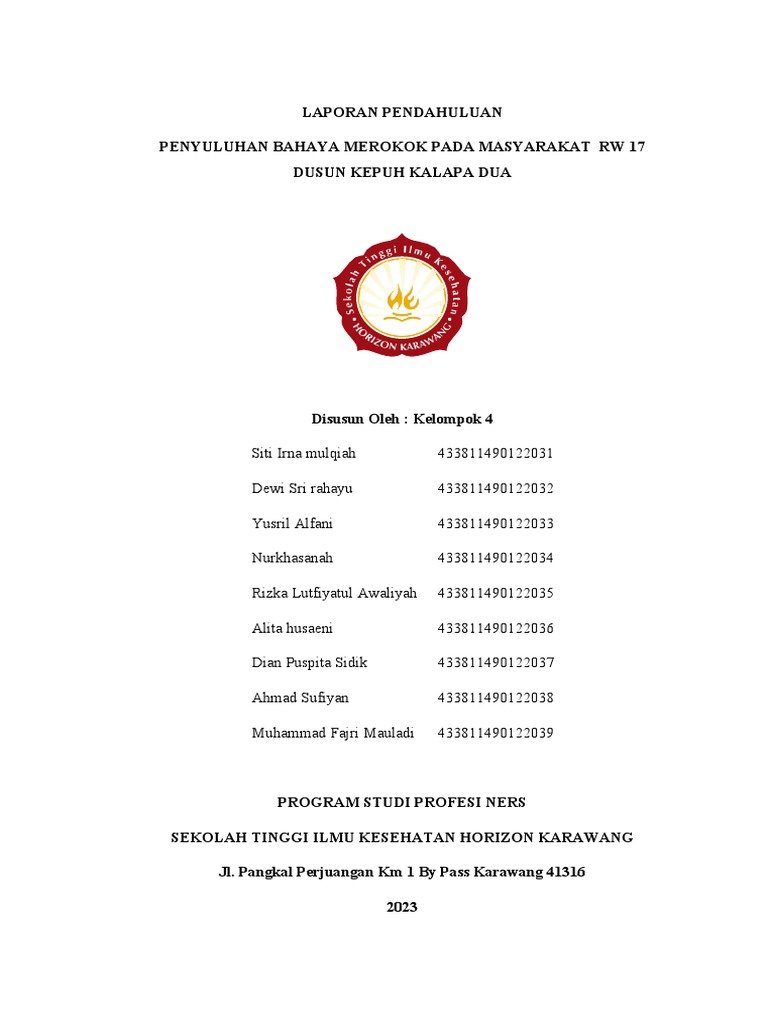 LP PIC Bahaya Merokok Dian P.S | PDF | Kesehatan Holistik