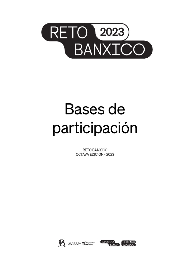 Bases - Reto Banxico 2023 | PDF | México | Educación más alta