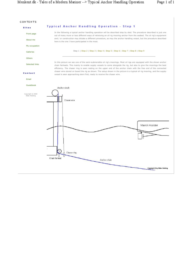 Typical Anchor Handling Operation | PDF