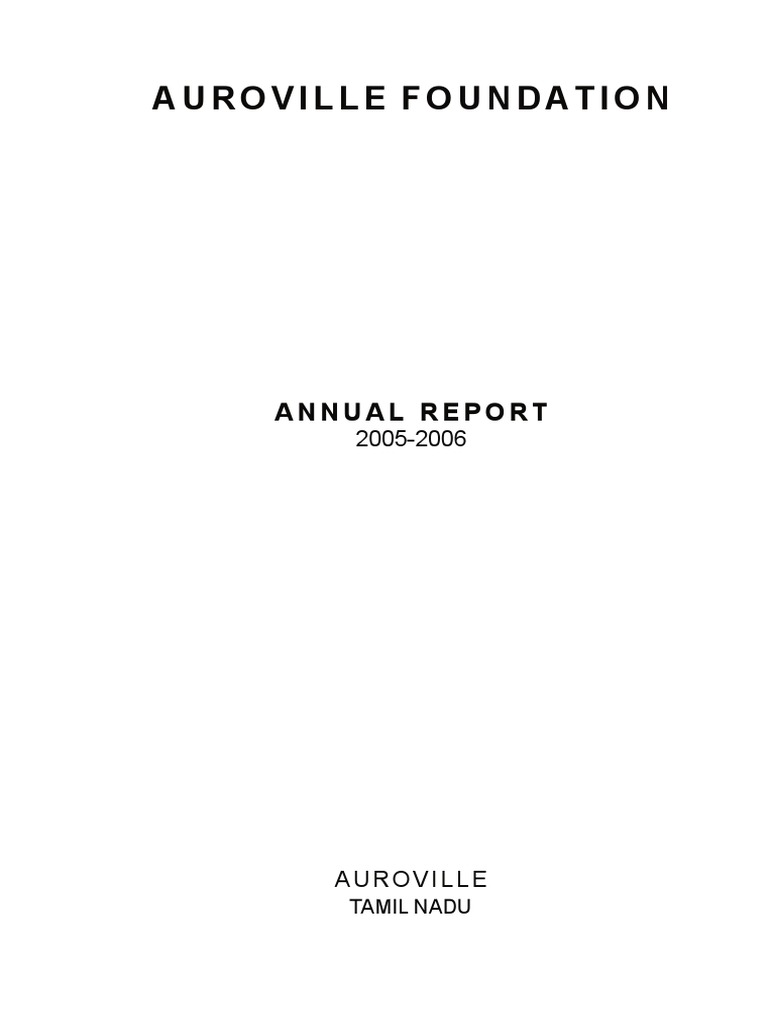 AV Foundation Report2 | PDF | Auroville | Geographic Information System