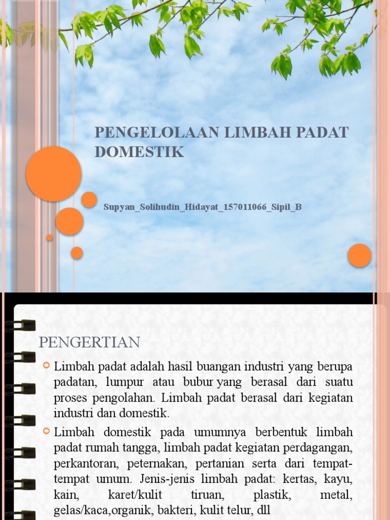 Pengolahan Limbah Domestik | PDF