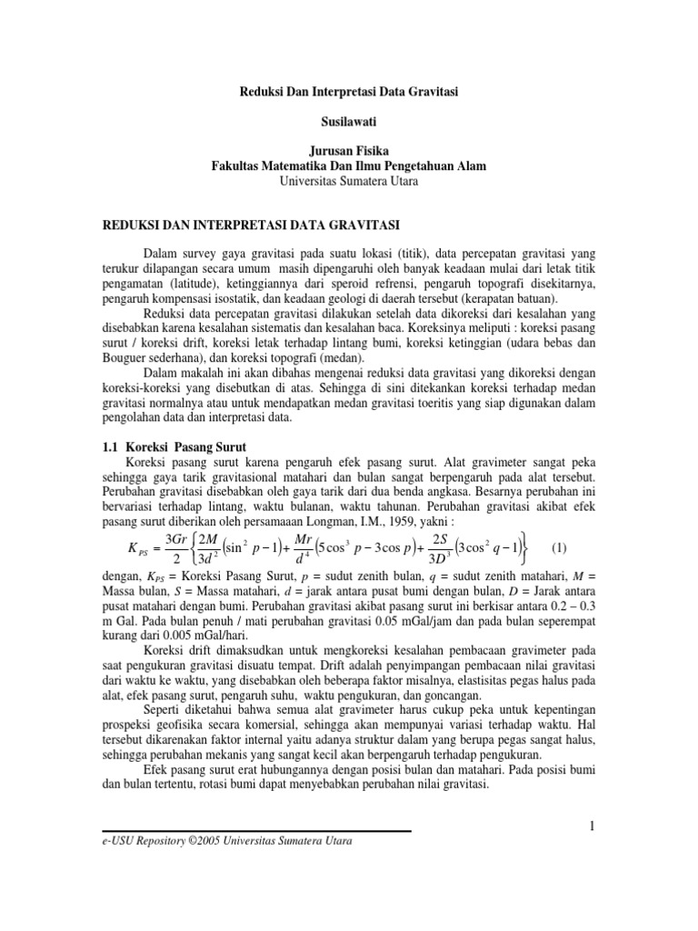 Koreksi Data MetGrav | PDF