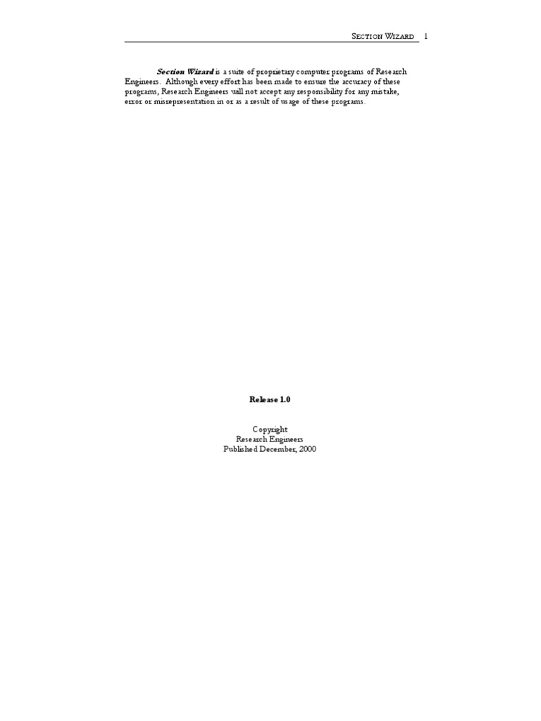 Section Wizard Manual | PDF | Business