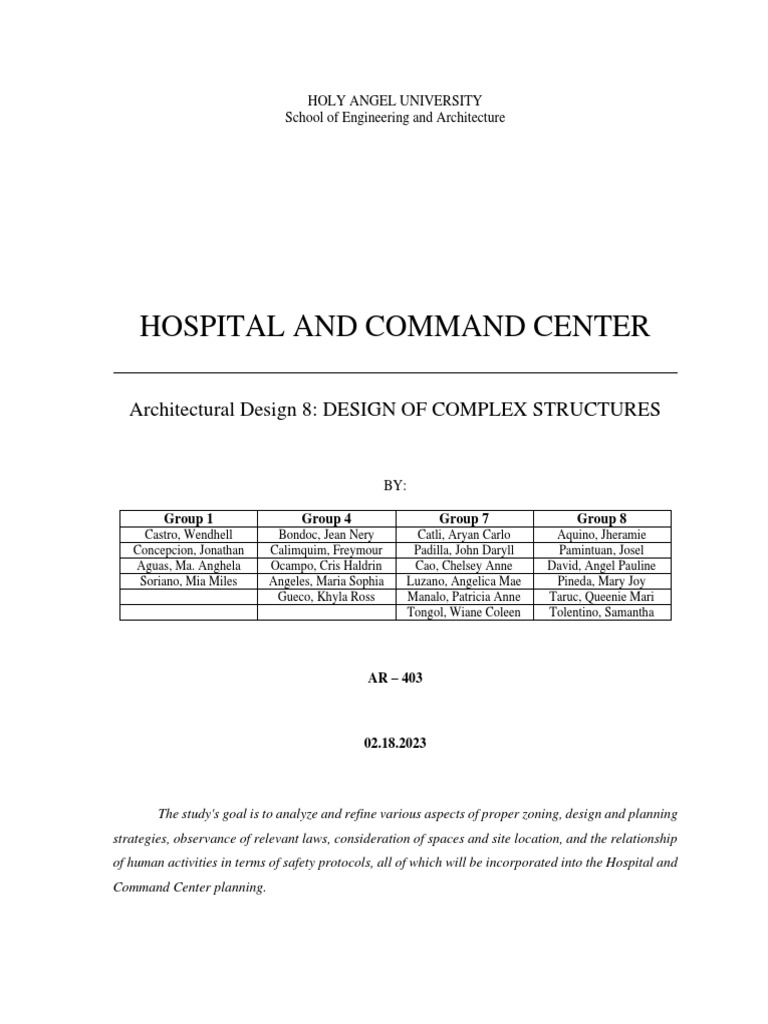Hospital and Command Center Design Standards | PDF | Hospital | Waste