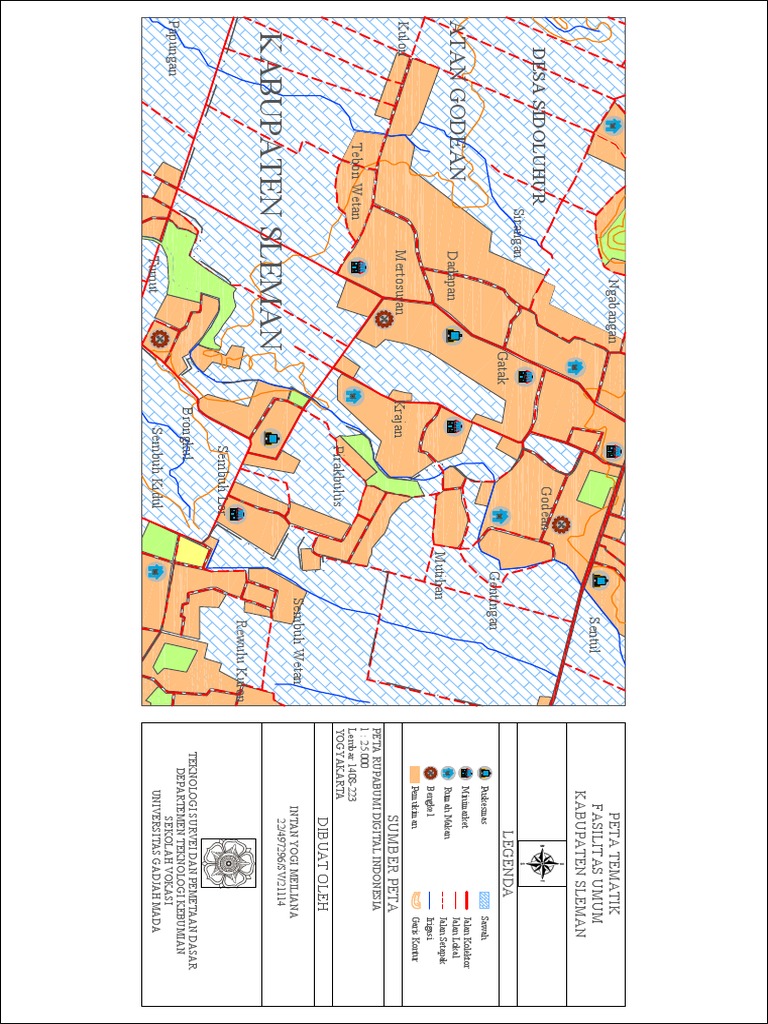 Peta Tematik Fasilitas Umum Kabupaten Sleman | PDF