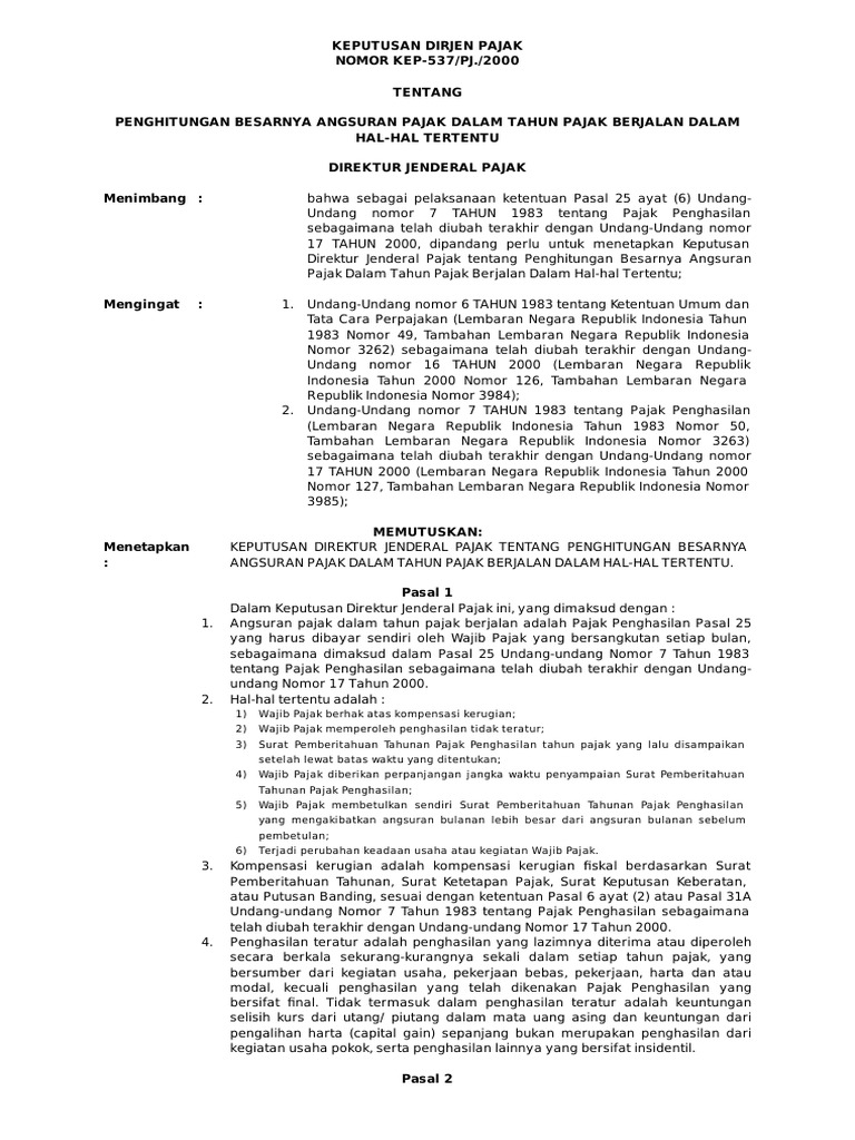 Document RP Kep 537 PJ 2000 | PDF