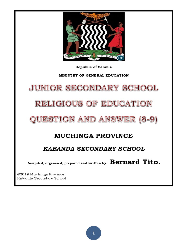 Junior Religious of Education Question and Answer 1 | PDF | Morality ...