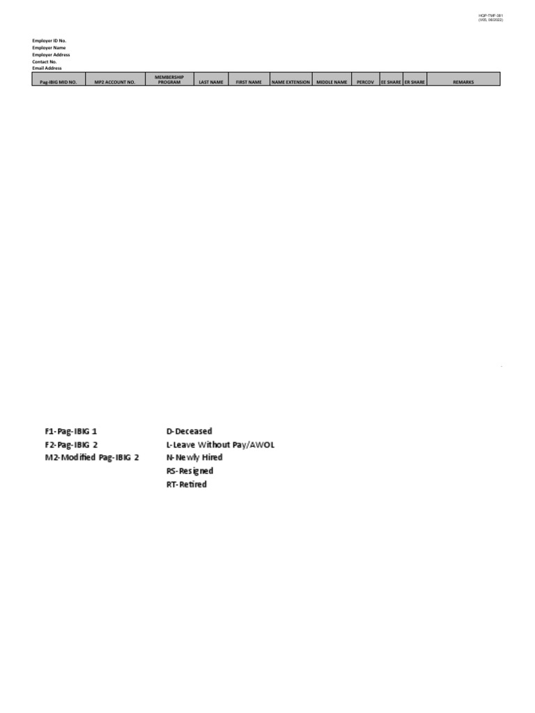 TMF381 MembershipSavingsRemittanceForm V05 | PDF