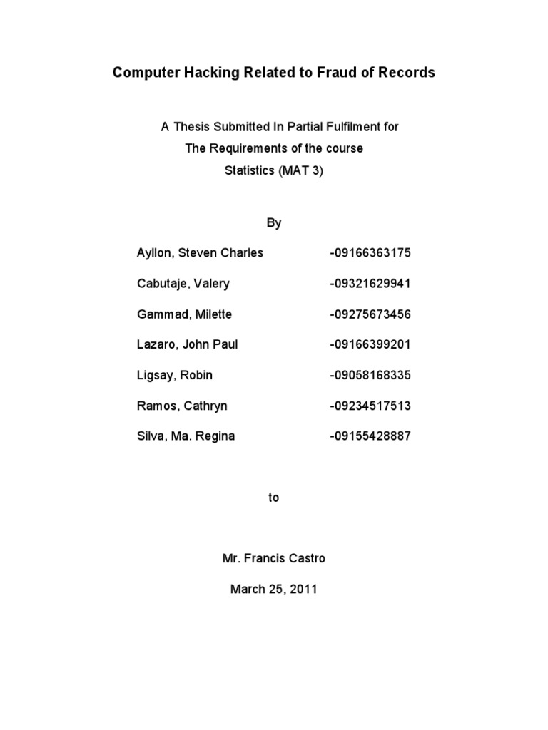 Computer Hacking Related To Fraud of Records | PDF | Security Hacker ...