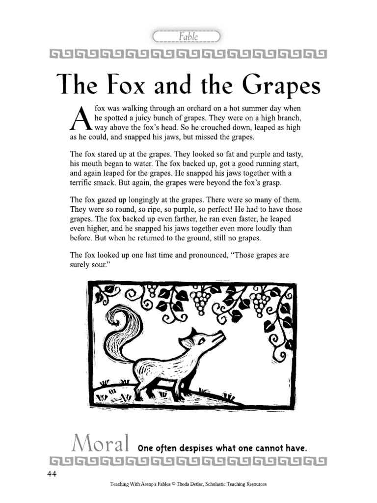 The Fox and The Grapes | PDF