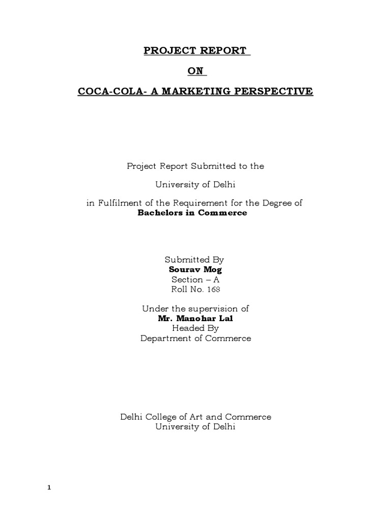 Coca-Cola - A Marketing Perspective | PDF | Coca Cola | The Coca Cola ...