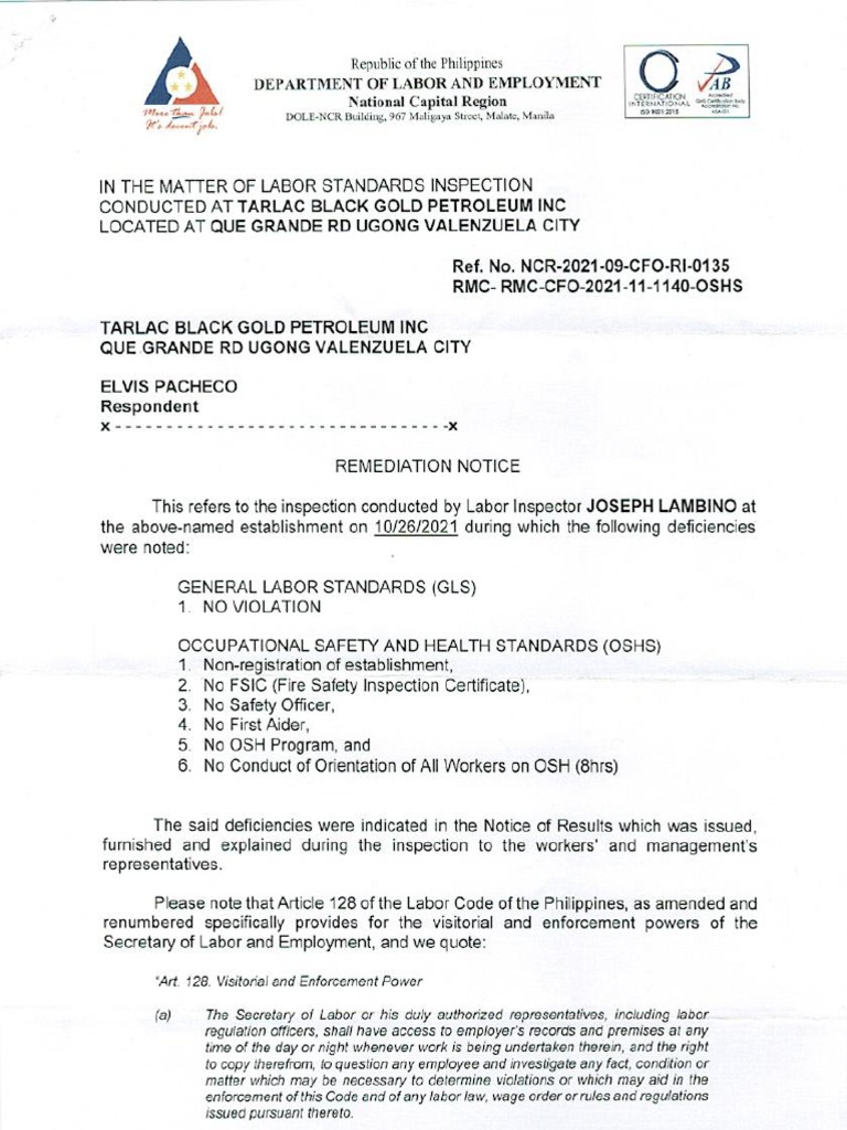 Dole Letter | PDF