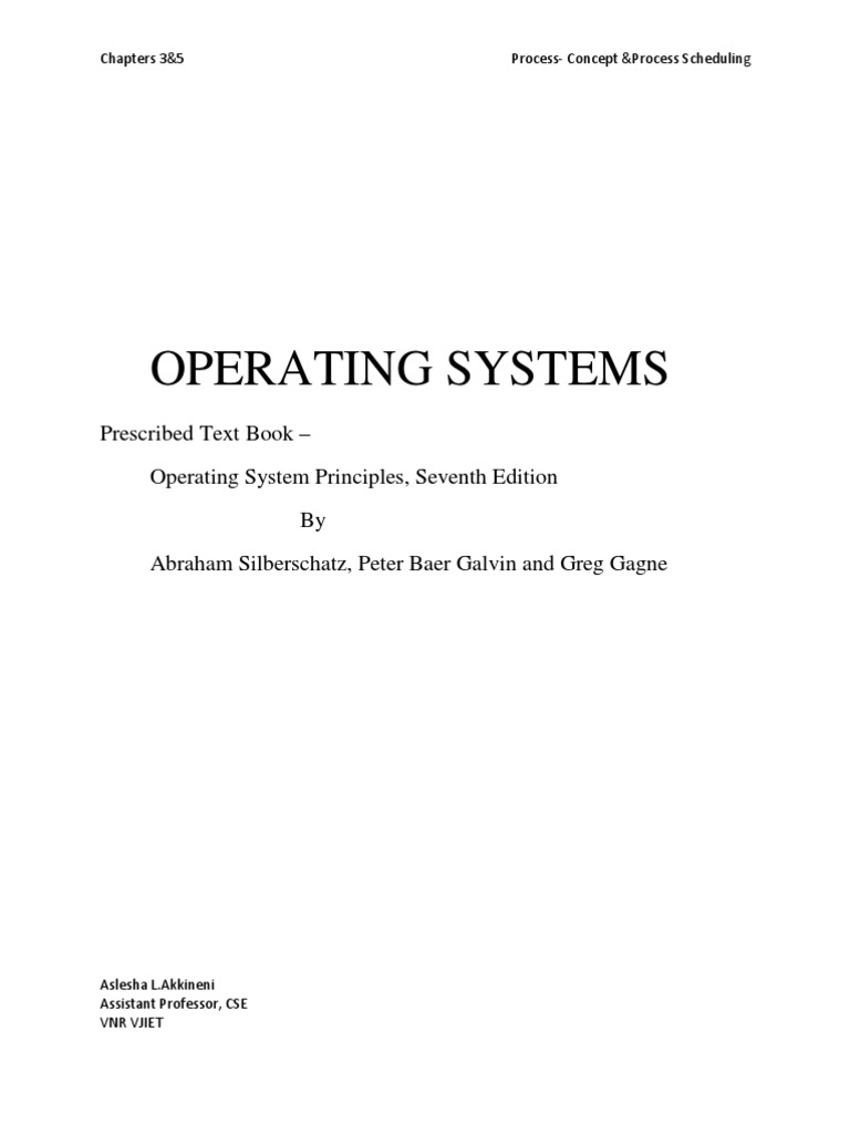 Process Management, Threads, Process Scheduling - Operating Systems | PDF | Thread (Computing ...