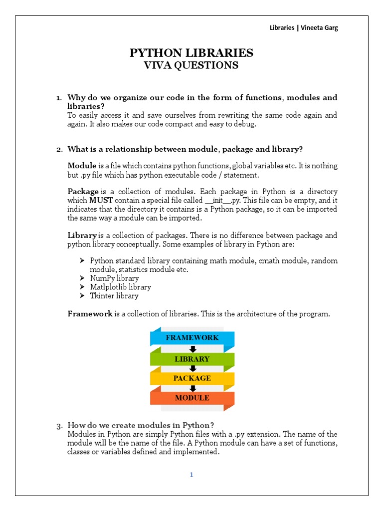Python Libraries | PDF | Python (Programming Language) | Modular ...