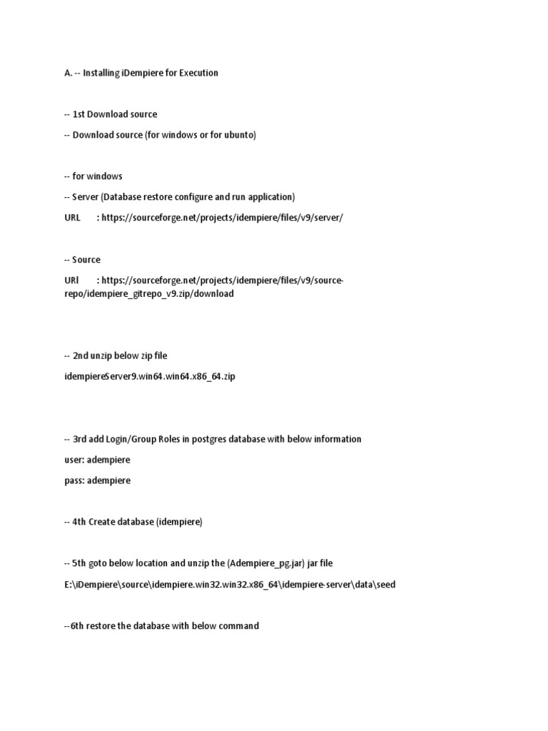 iDempiere Installation Guide | PDF | Postgre Sql | Java (Programming ...