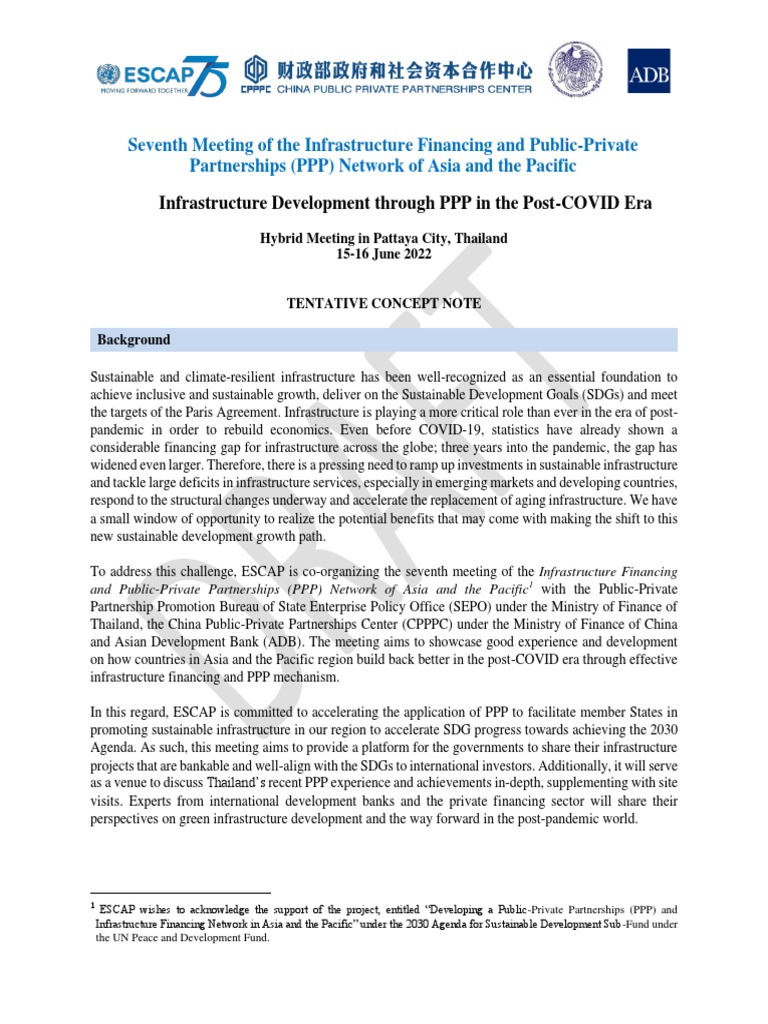 Tentative Concept Note - Seventh Meeting of The Infrastructure ...