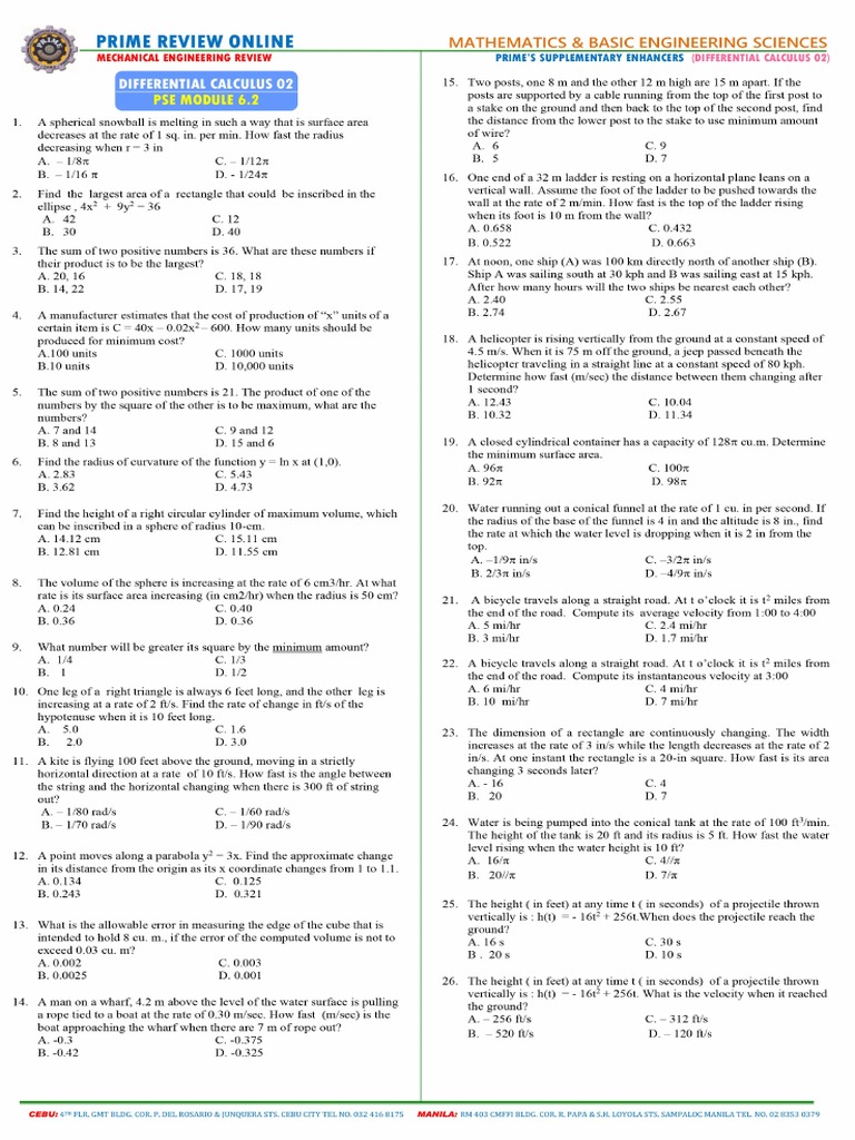 6.2 Differential Calculus 02 | PDF
