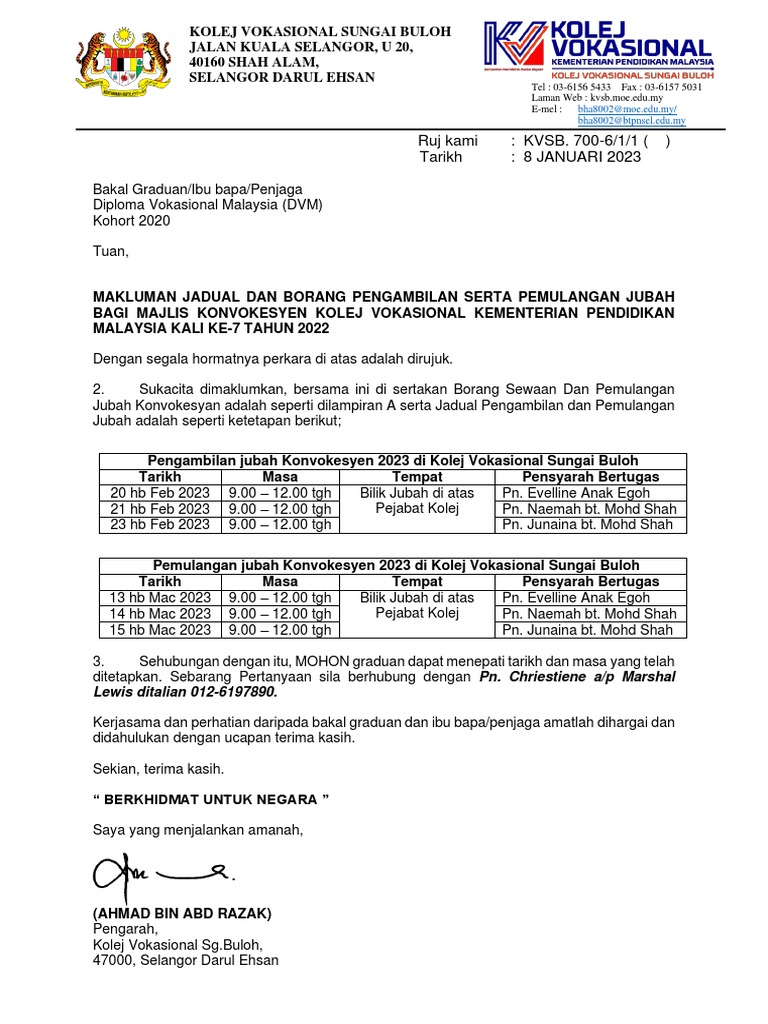 Ruj Kami: KVSB. 700-6/1/1 Tarikh: 8 JANUARI 2023: Lewis Ditalian 012-6197890 | PDF
