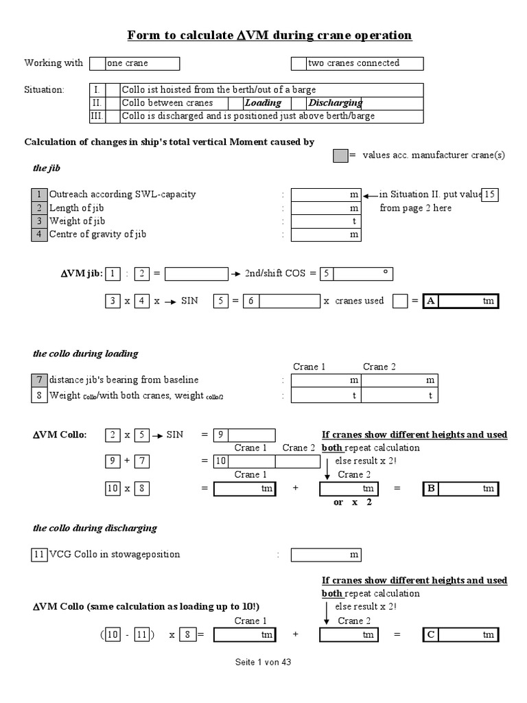 FormSheet HeavyLift | PDF | Crane (Machine) | Ships