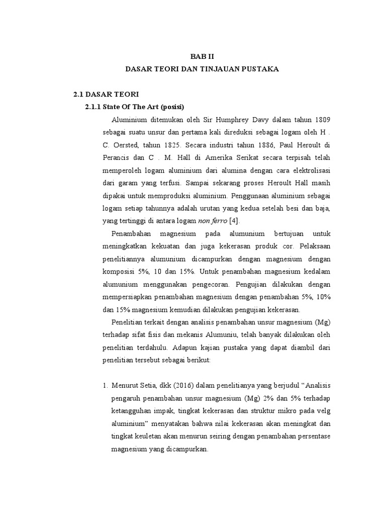 Bab Ii Dasar Teori Dan Tinjauan Pustaka 2.1 Dasar Teori 2.1.1 State of ...