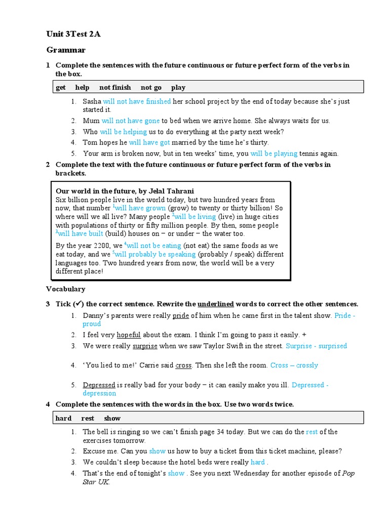 Unit 3 Test 2A | PDF | Syntax | Languages