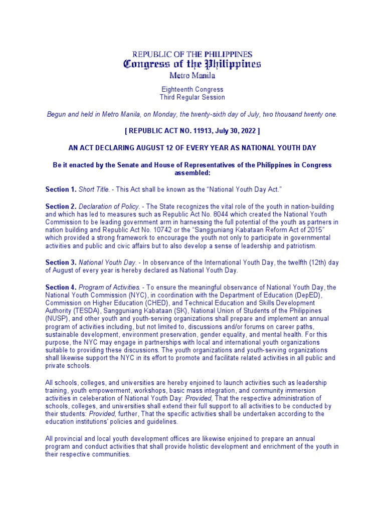 Ra 11913 | PDF | Government | Justice