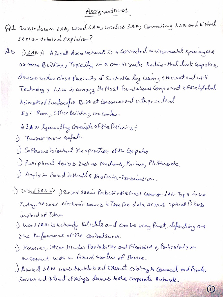 Computer Networks Assignment No 01 Solution | PDF