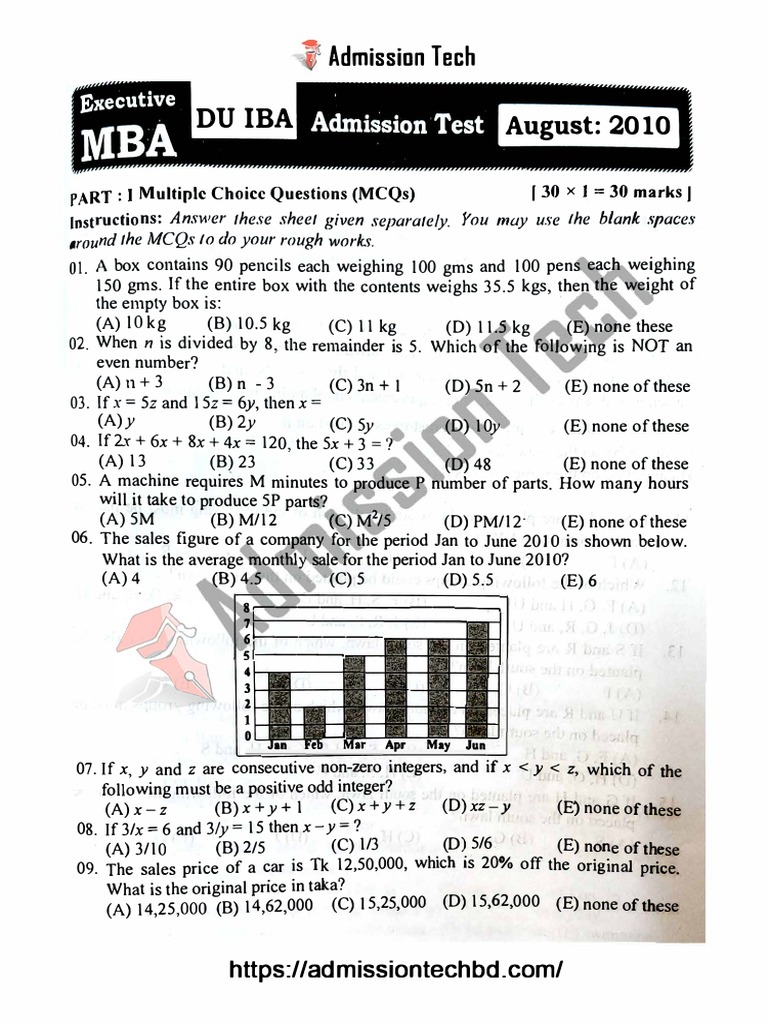AdmissionTech DU IBA 10 | PDF