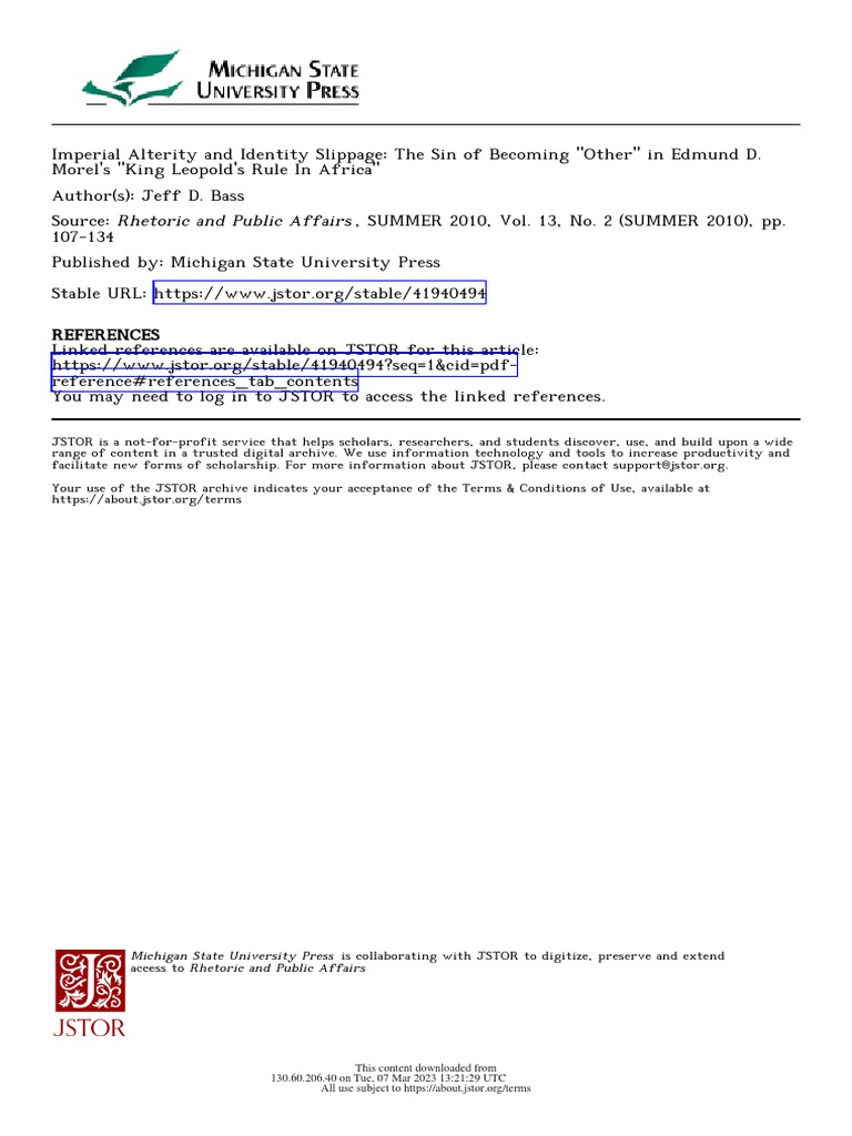 Imperial Alterity and Identity Slippage: The Sin of Becoming "Other" in ...