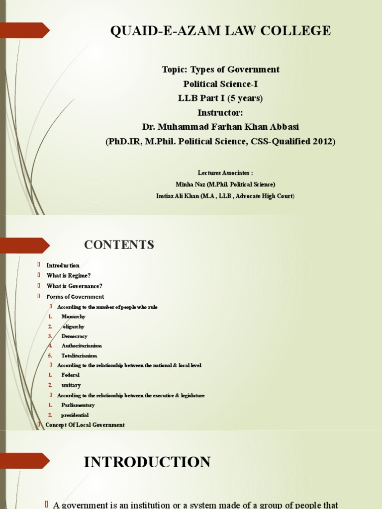 Government & Its Types | PDF | Monarchy | World Politics