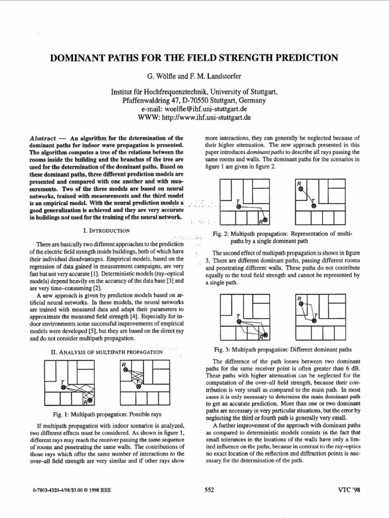 Neural Network Models for Predicting Indoor Wireless Signal Strength Based on Dominant ...