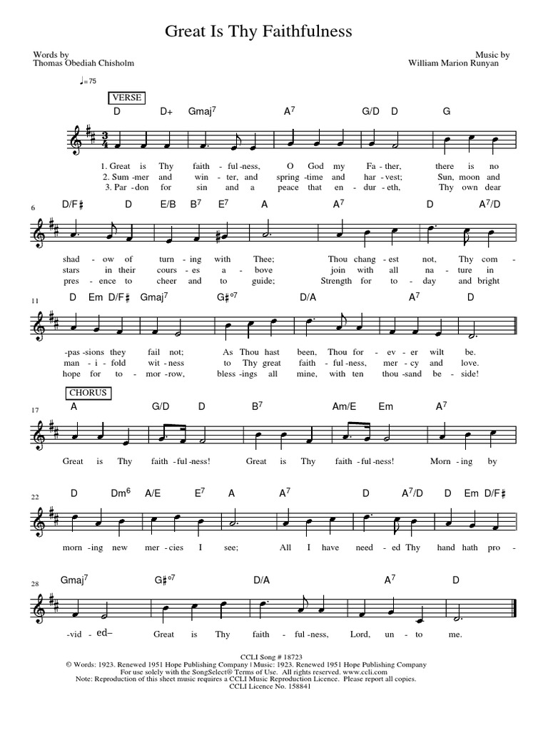 Great Is Thy Faithfulness | PDF