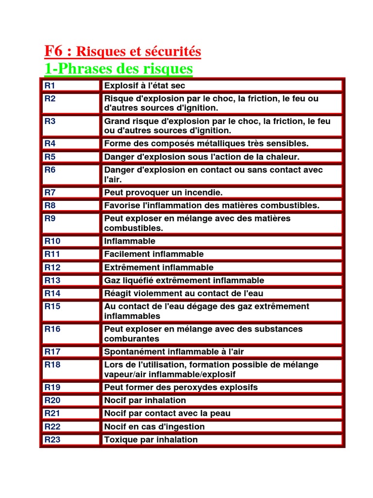 1-Phrases Des Risques: Risques Et Sécurités | PDF